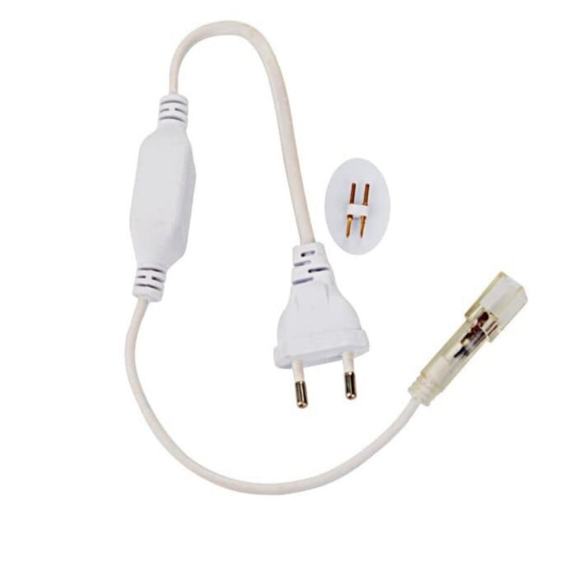 Jual SOKET LAMPU LED SELANG SMD 5050 KABEL 2 PIN ROPE LIGHT SOCKET ...