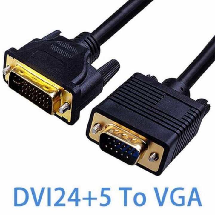 Jual KABEL DVI (24+5) TO VGA-1.5 METER/ CABEL DVI TO VGA-1.5M | Shopee ...