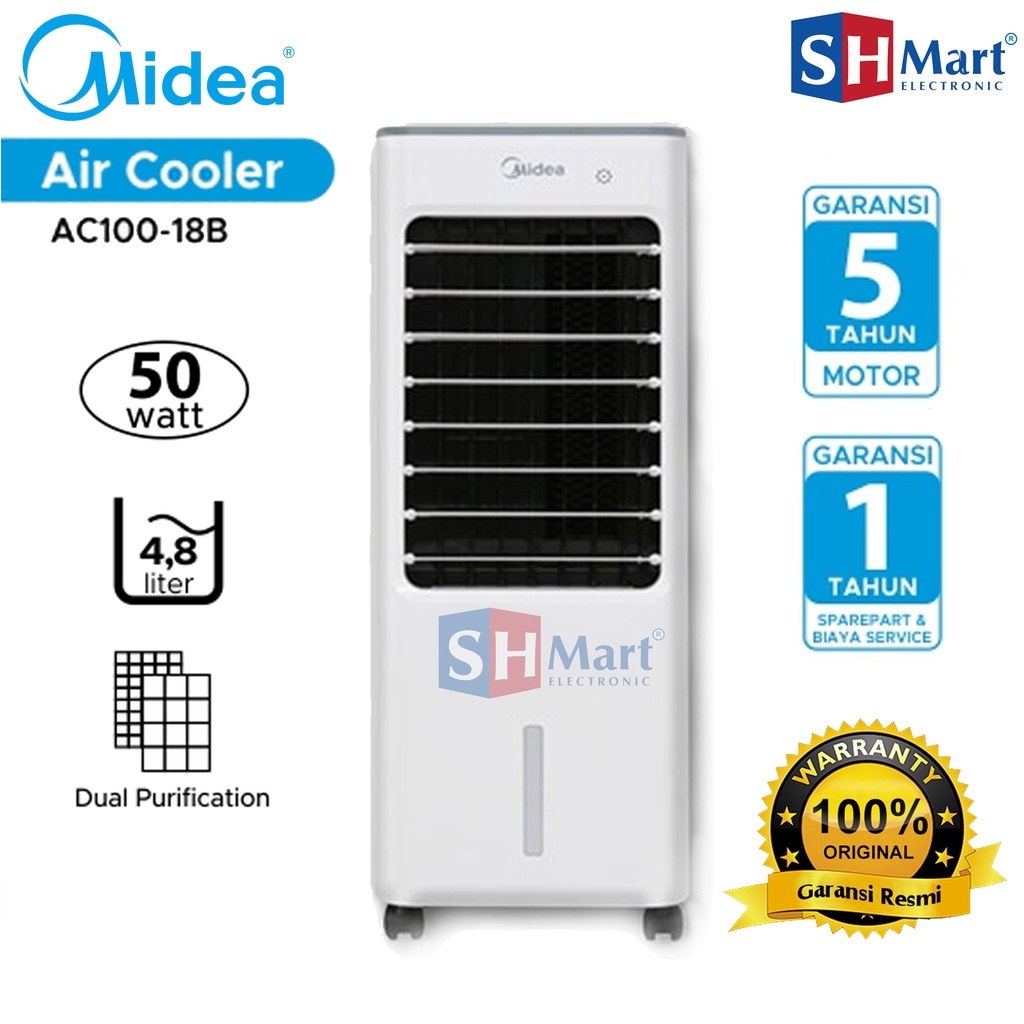 Jual AIR COOLER MIDEA AC100-18B KAPASITAS 4,8 LITER PENYEJUK UDARA ...