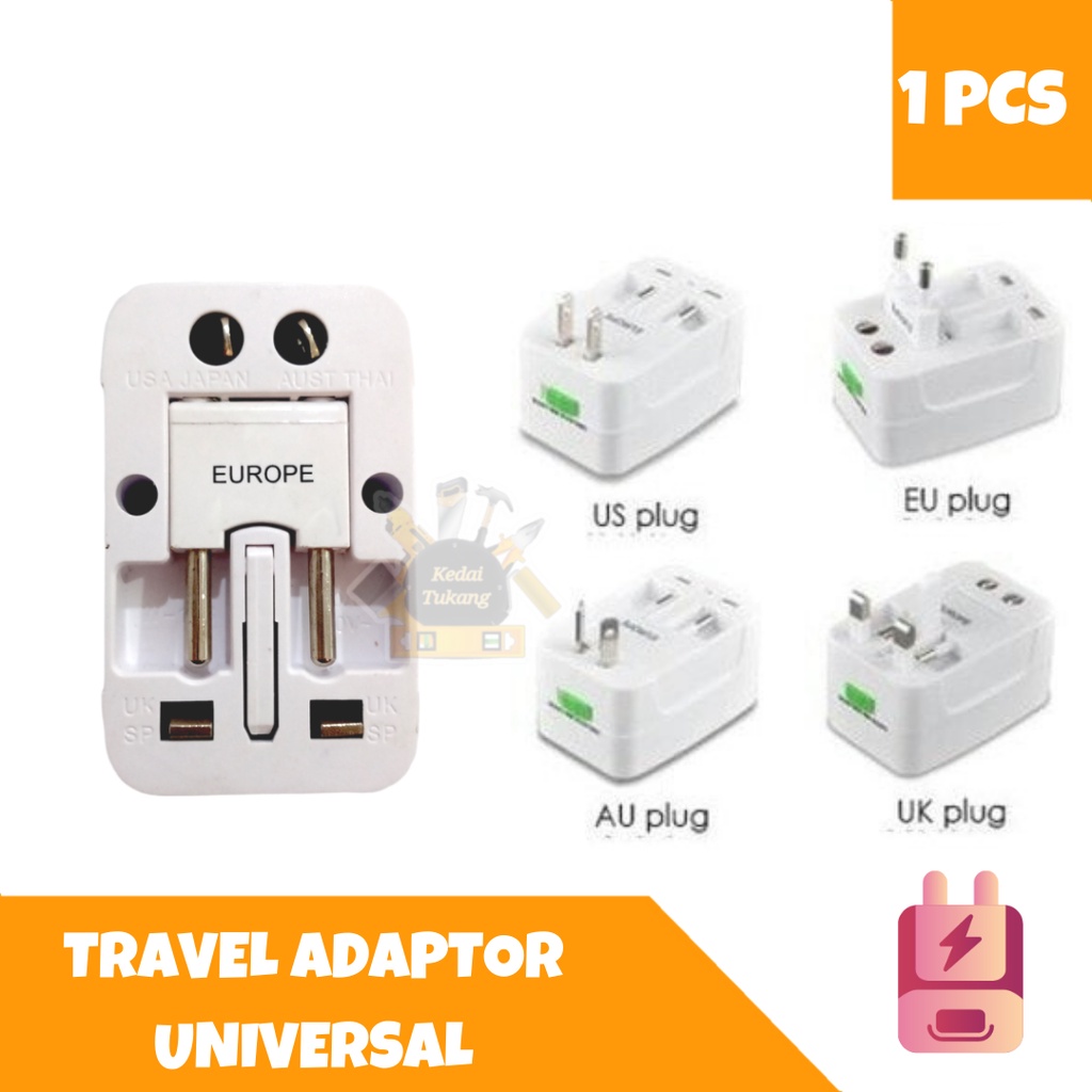 Jual KEDAI TUKANG - UNIVERSAL Travel Adaptor Adapter Internasional ...