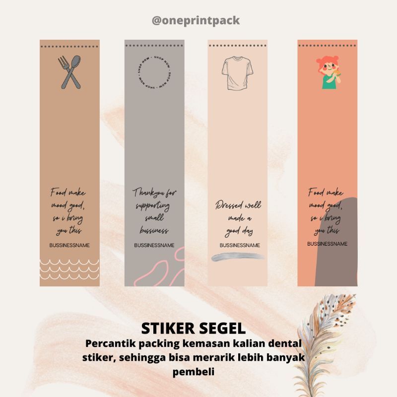 Jual STIKER SEGEL PANJANG, BISA CUSTOM UTK KEMASAN MAKANAN | Shopee ...