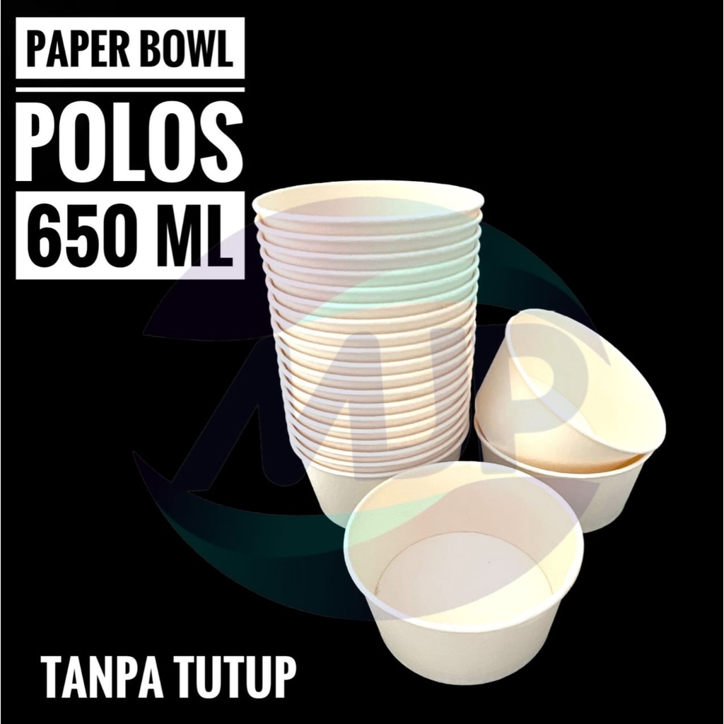 Jual GPM || [ 25 PC ] TERMURAH - PAPER BOWL POLOS MANGKOK KERTAS UKURAN ...