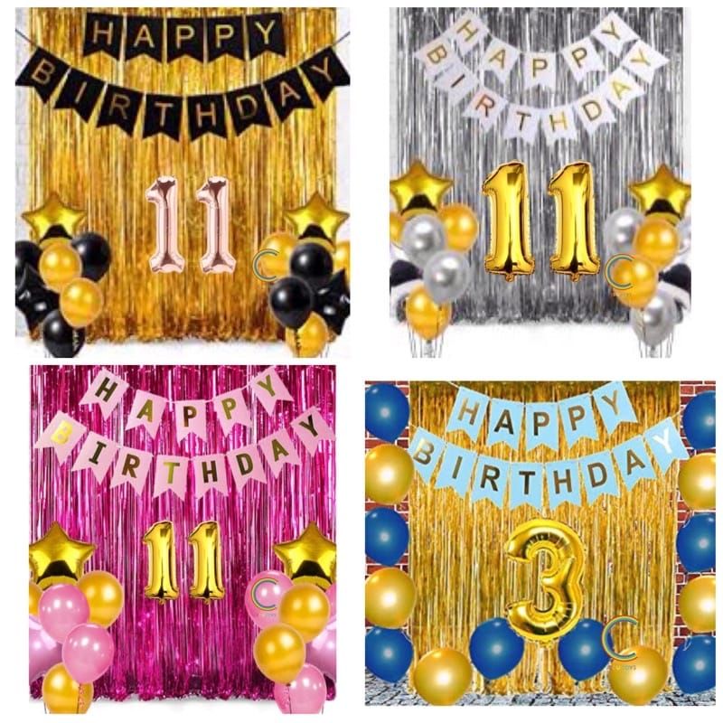 Jual PAKET DEKORASI HITAM/GOLD/PINK/ROSEGOLD | Shopee Indonesia