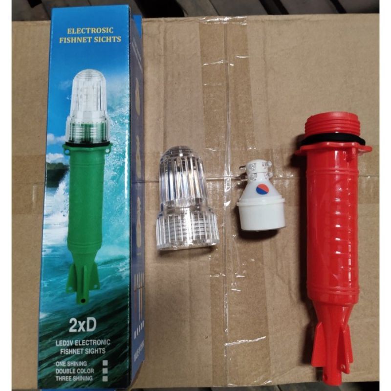 Jual Lampu nelayan-lampu torpedo-lampu sinyal kapal batterai batt nelayan fish light warna warni ...