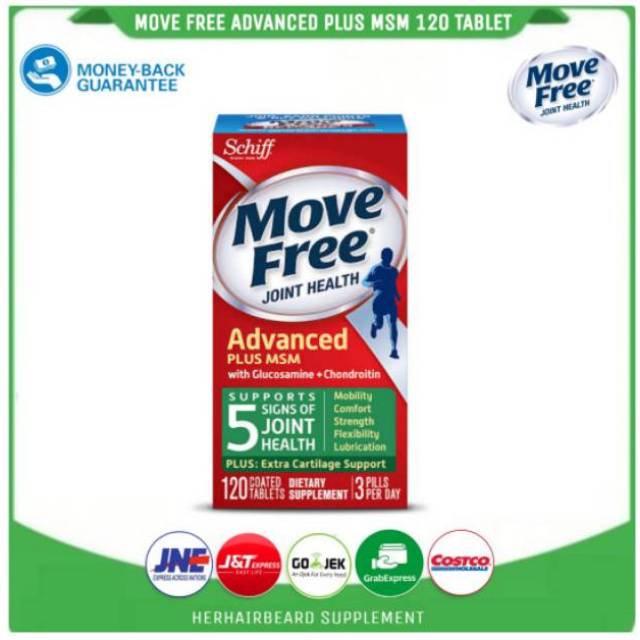 Jual Move free advanced plus msm 120 tablet - move free glucosamine and ...