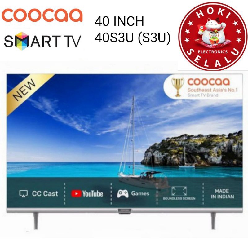 Jual LED TV Coocaa Smart TV 40 Inch 40S3U Frame Less/Bezel Less digital ...
