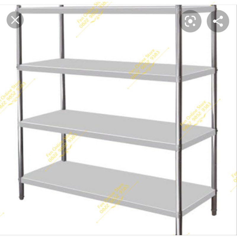 Jual Multi rak 4 susun/Rak penyimpanan 4 susun/Dish Rack Stainless ...