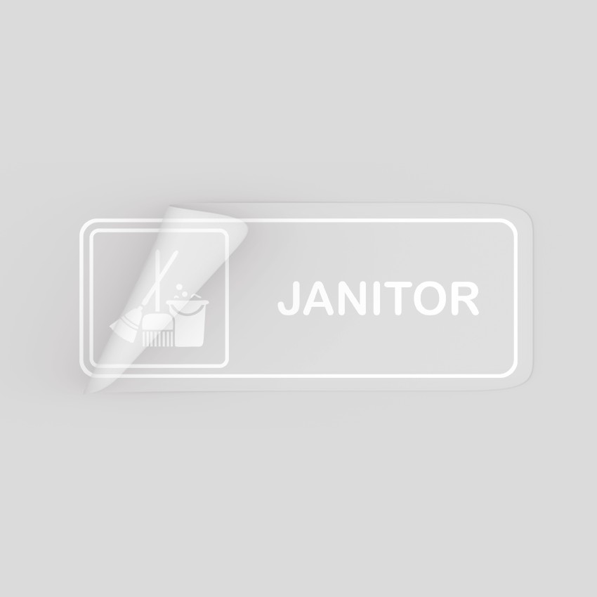Jual stiker ruang janitor - penanda ruang - stiker pintu - janitor room ...