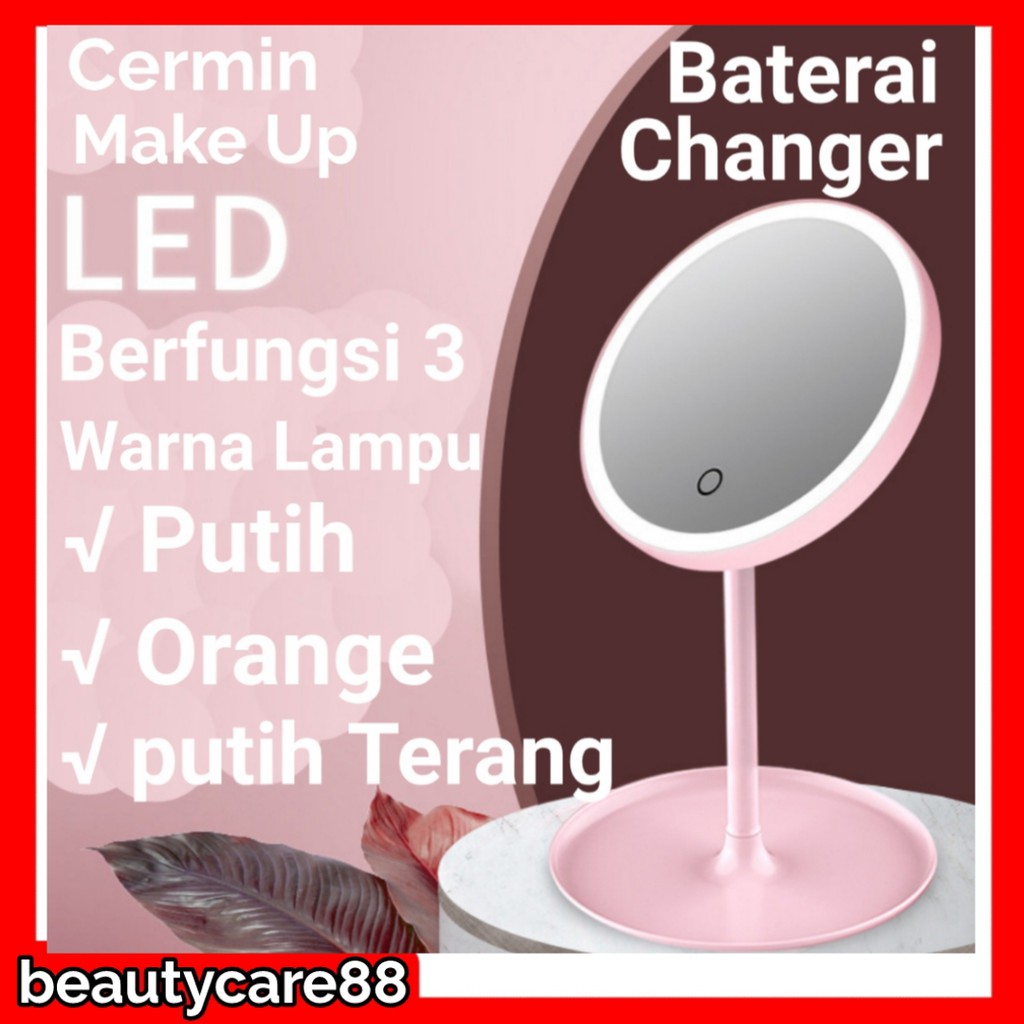 Jual Cermin LED / Kaca LED Mirror LED Make Up 360 tombol touch screen ...