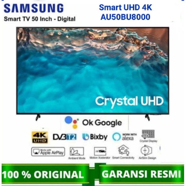 Jual Samsung tv led Crystal UHD 4K Smart tv UA43BU8000 UA50BU800 UA55BU8000 | Shopee Indonesia