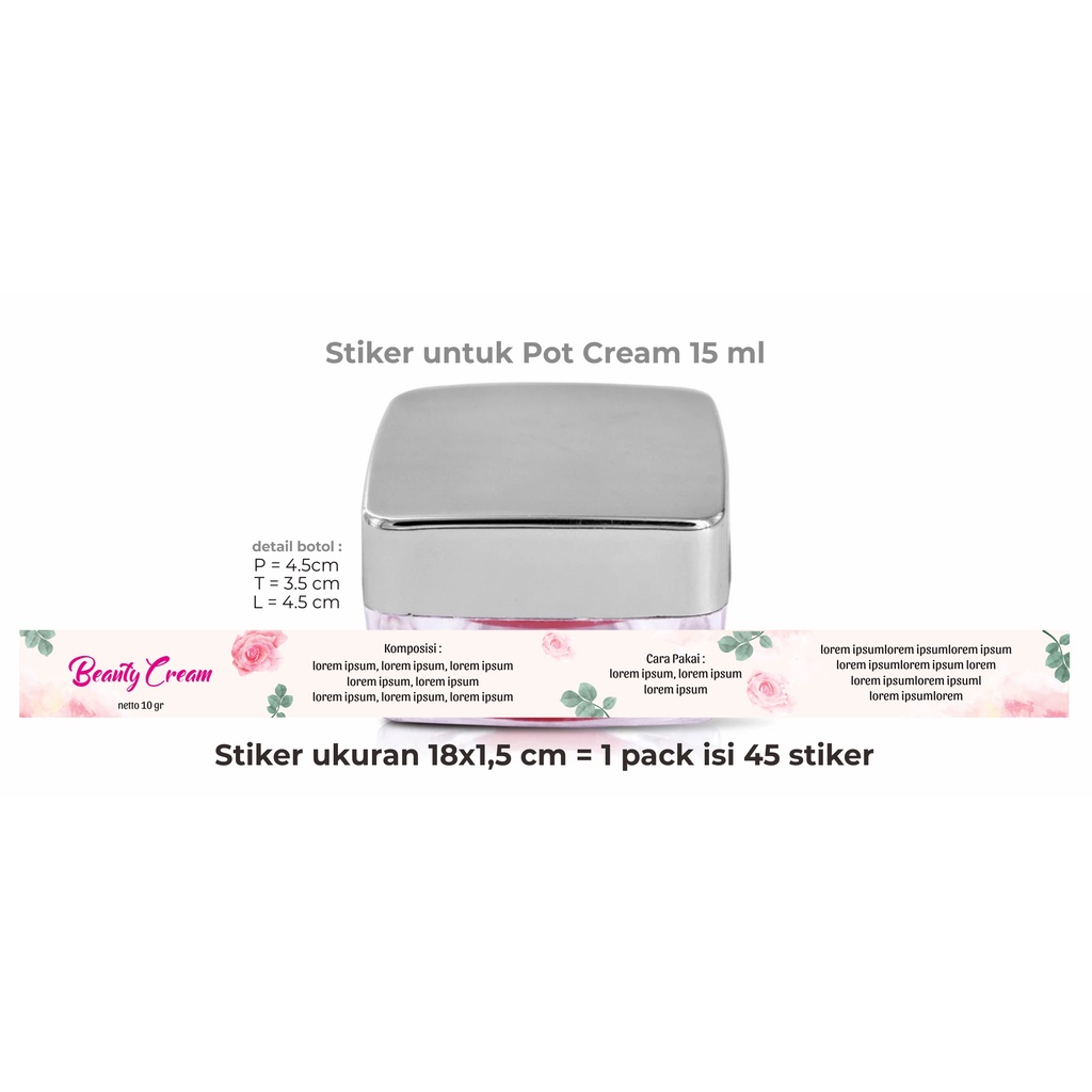 Jual Stiker Label untuk Pot Cream 15 ml | Shopee Indonesia