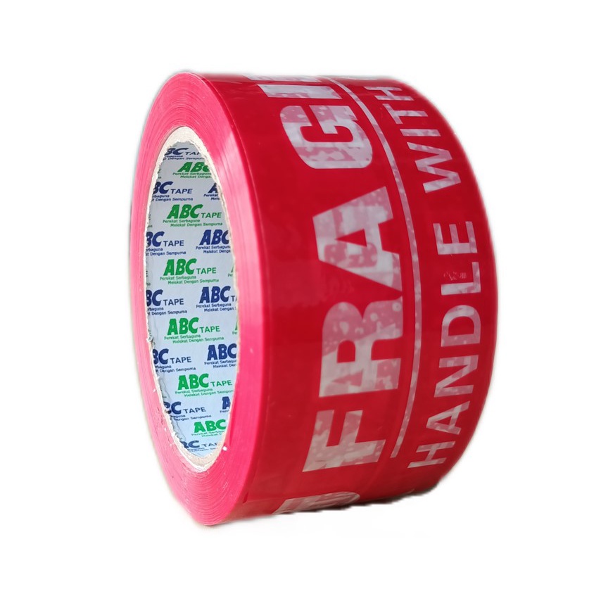 Jual Lakban Fragile ABC Tape Perekat Serbaguna 48 MM x 47 Mic x 100 ...