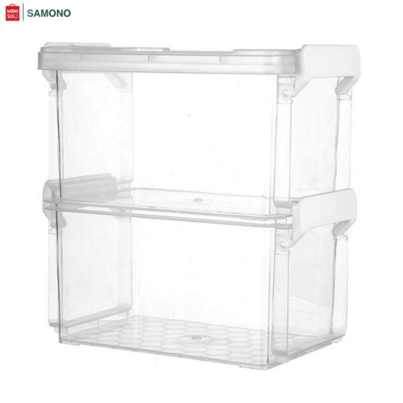 Jual MINISO TWO-LAYER STORAGE BOX (MEDIUM) |TEMPAT PENYIMPANAN | Shopee ...