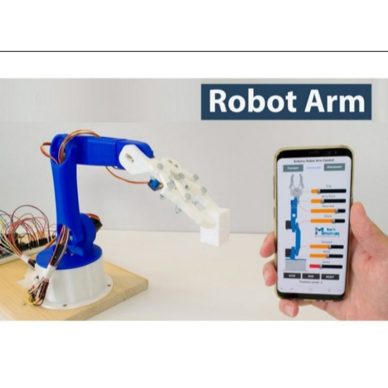 Jual Robot Arm with Smartphone/arduino DIY Control / hanya rangka full ...