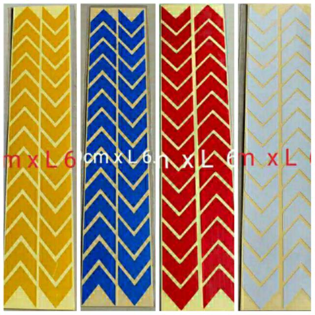 Jual sticker panah garis polisi line reflective fosfor buat box SHAD ...