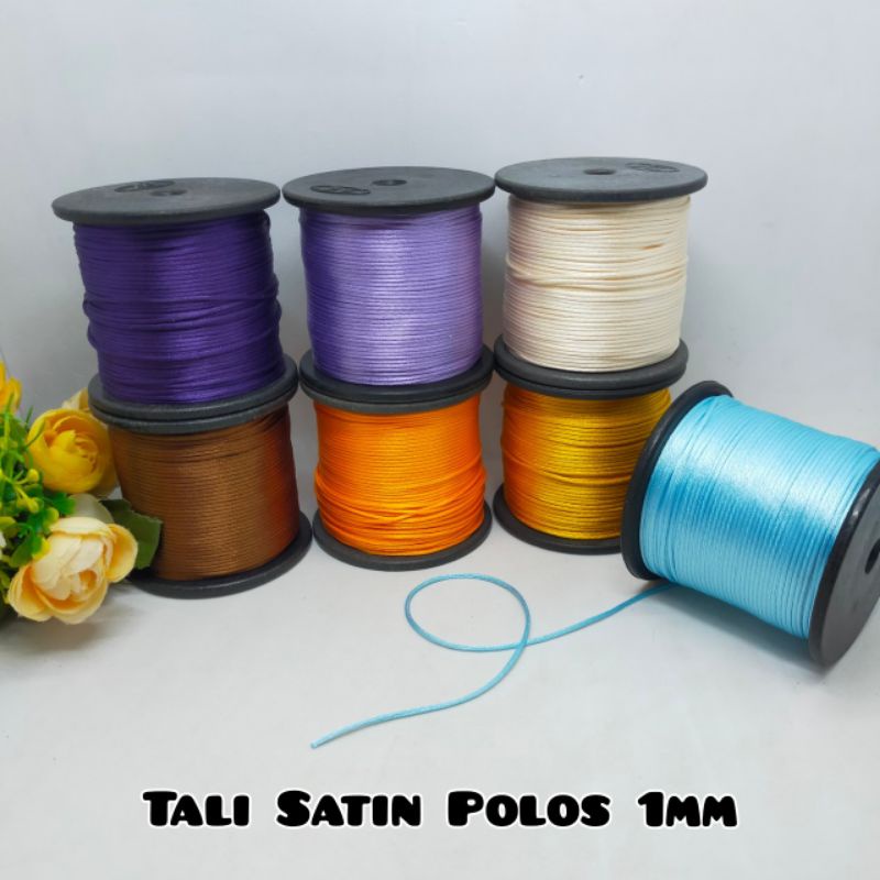 Jual 1 Meter Tali Satin Simpul Cina 1 mm Tali Macrame Tali Gelang Silk ...