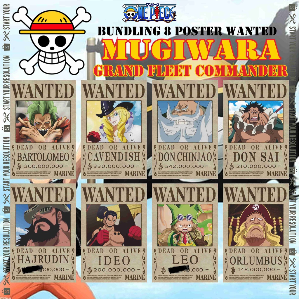 Jual Poster Anime & Manga Bundling Wanted / Buronan One Piece Bounty ...