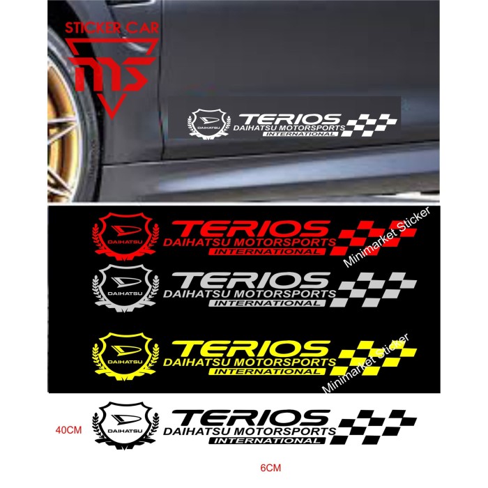Jual STIKER TERIOS STICKER MOBIL DAIHATSU TERIOS Elegan | Shopee Indonesia