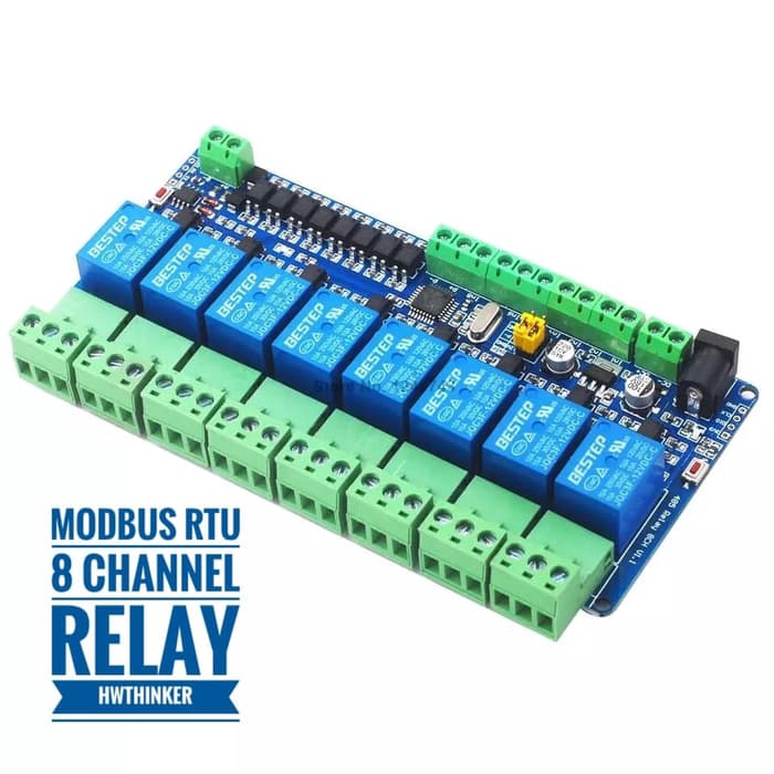 Jual Modul Modbus RTU 8 Channel 12 V Relay optocoupler RS485 TTL ...