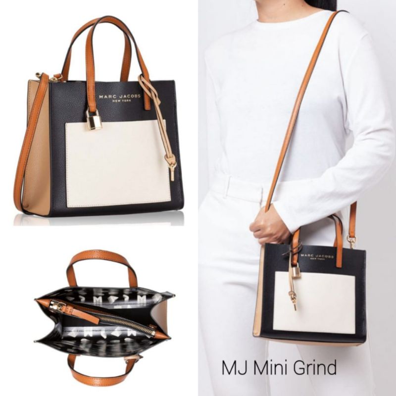 Jual Ready. Marc Jacobs Mj mini grind tote bag colorblock black ...