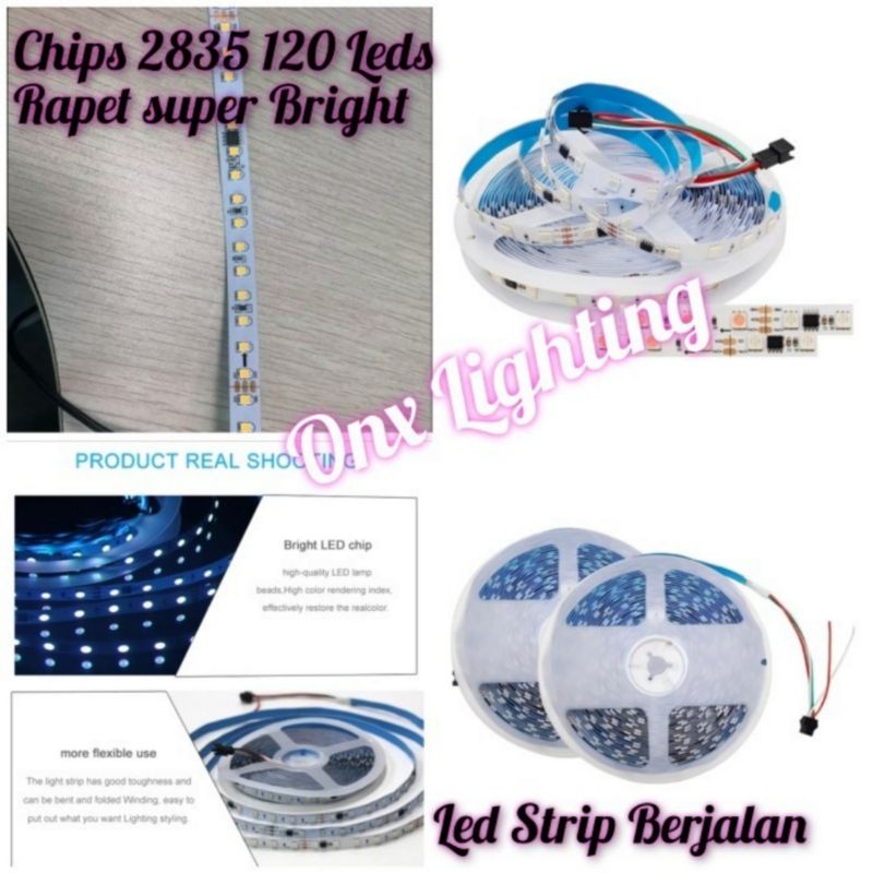 Jual Lampu Led Strip Berjalan DC 24v 120mata/m Linear Light 10m 10 ...