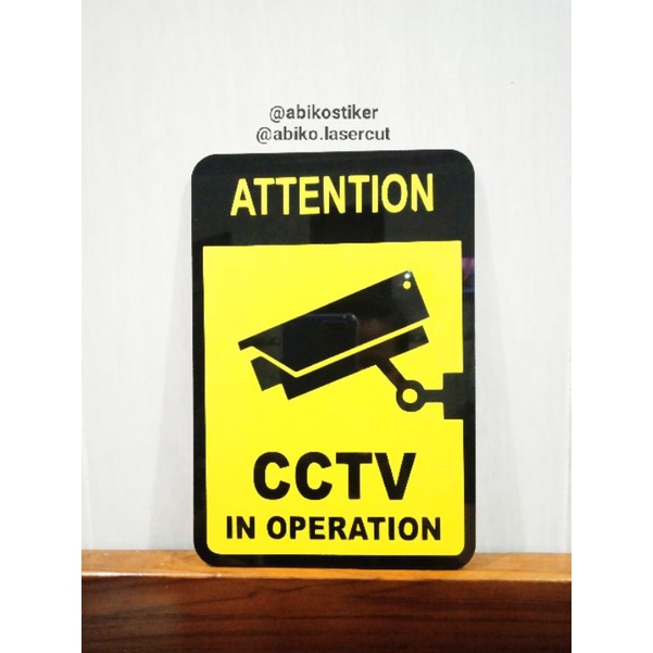 Jual SIGN BOARD ACRYLIC KAMERA CCTV - PAPAN TANDA AKRILIK KAMERA CCTV ...