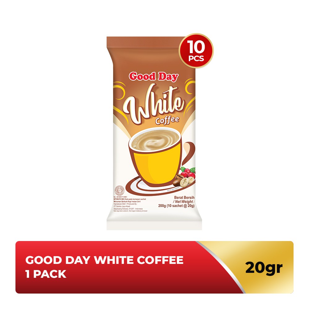 Jual GOOD DAY White Coffee 1 Pack (10 x 20 gr) | Shopee Indonesia
