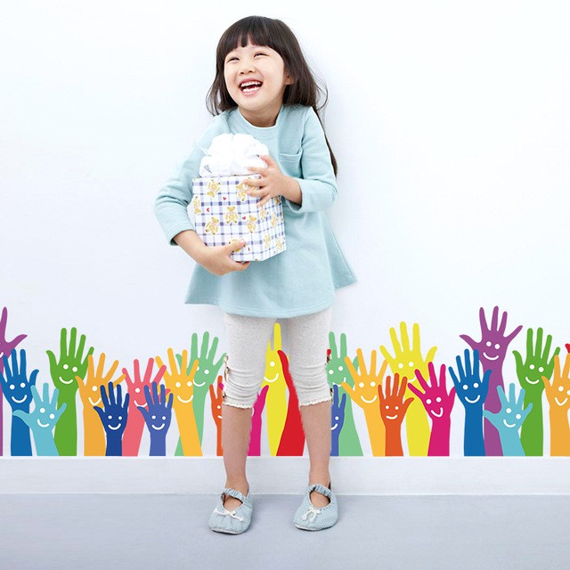 Jual RELIZA WALL STICKER TANGAN ANAK KIDS PLAYGOUP RUANG BERMAIN STIKER ...