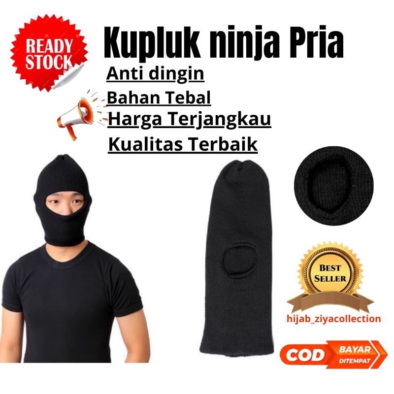 Jual Kupluk Ninja bolong 1 anti dingin Kupluk Ronda | Shopee Indonesia