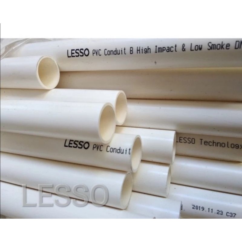 Jual Pipa Listrik 20mm Putih LESSO Panjang 2,9Mtr(Harga Per batang) | Shopee Indonesia