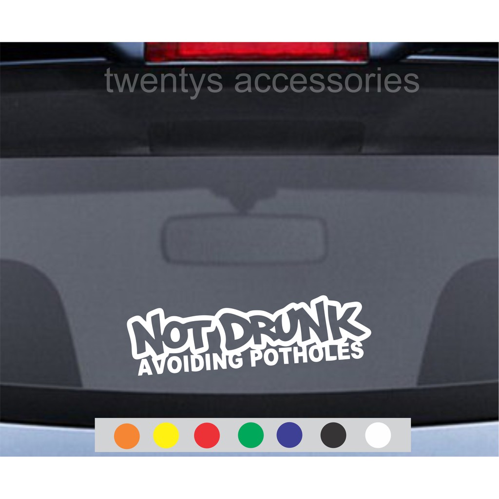 Jual stiker NOT DRUNK sticker kaca mobil stiker cutting | Shopee Indonesia