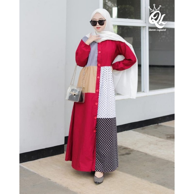 Jual Gamis Terbaru Remaja Wanita Simpel dress Terbaru bahan sigaret ...