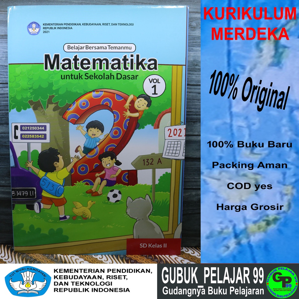 Jual Buku Paket Siswa MATEMATIKA Untuk SD/MI Kelas 2 volume 1 Kurikulum ...