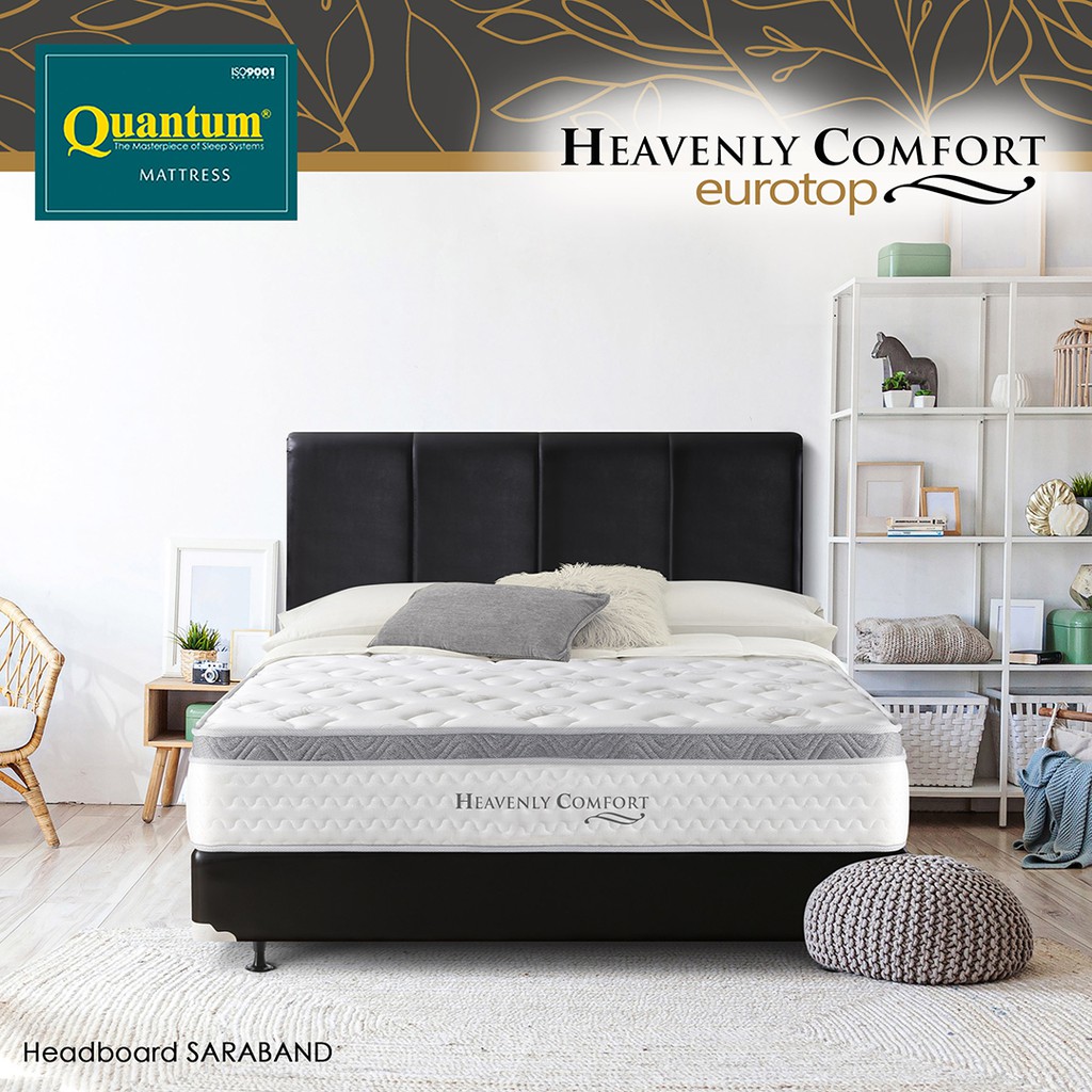 Jual Quantum Springbed Heavenly Comfort Eurotop White | Shopee Indonesia