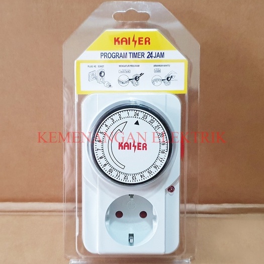Jual KAISER STOP KONTAK TIMER 24 JAM ANALOG / ALAT PENGATUR WAKTU ...
