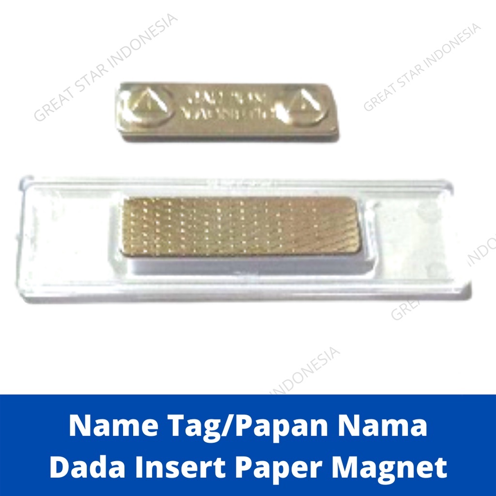 Jual NAME TAG INSERT PAPER MAGNET / Papan Nama Dada Insert Paper Magnet ...