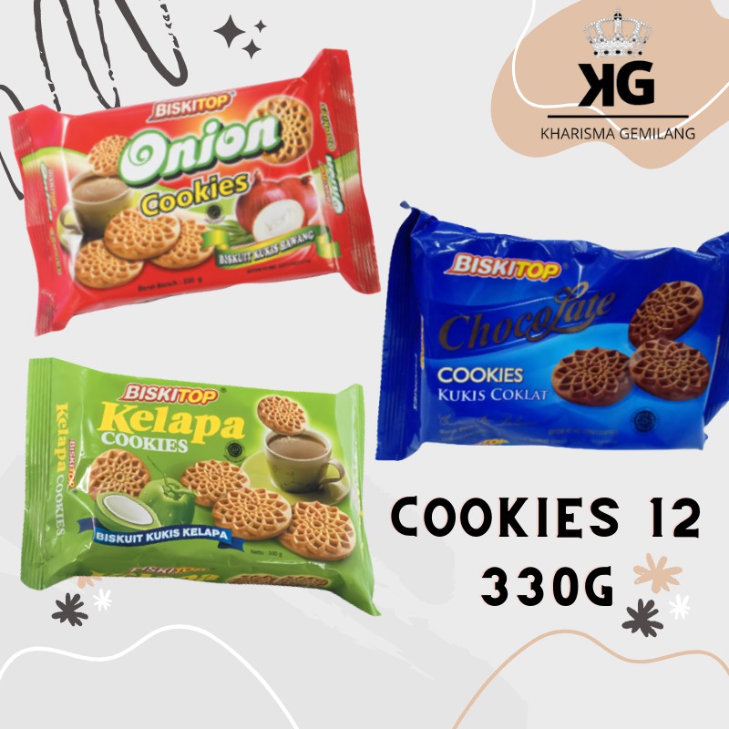 Jual BISKITOP - COOKIES 12 300g Biskuit Kue Kering Anak Dewasa Enak ...