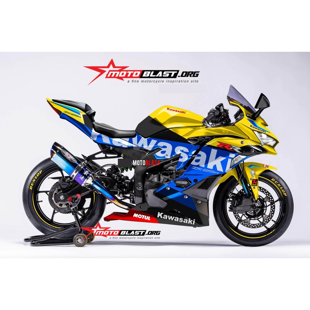 Jual Decal Stiker Motoblast NINJA ZX25R LIVERY ECSTAR GP in YELLOW FULL ...