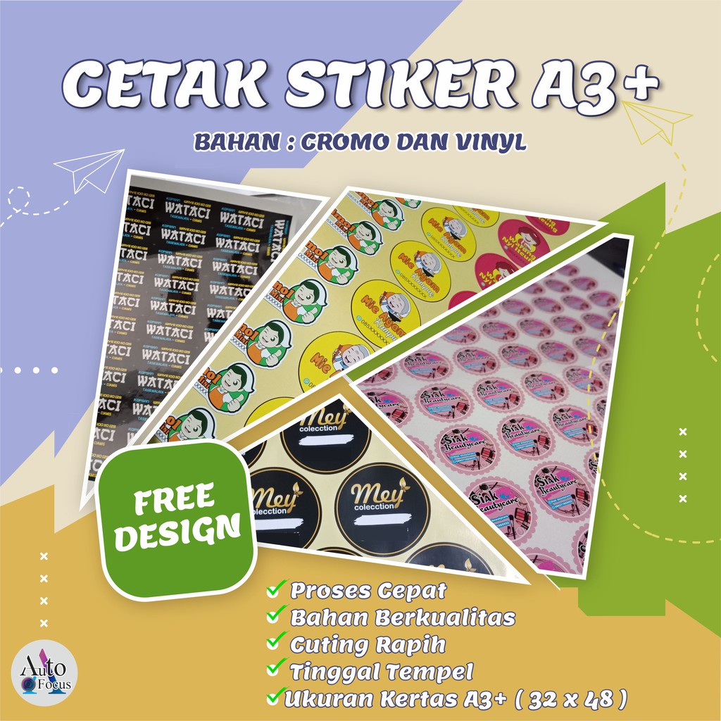 Jual CETAK STIKER A3+ CROMO / VINYL CUTTING DAN NON CUTTING | Shopee ...