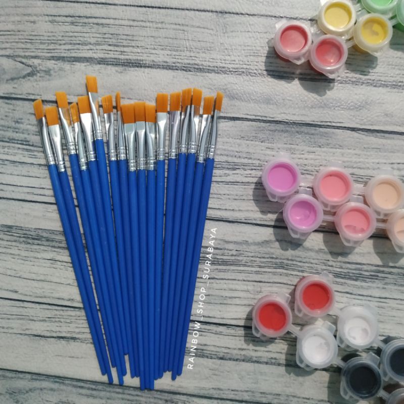 Jual kuas cat akrilik | kuas nylon nilon | kuas lukis | kuas mewarnai ...