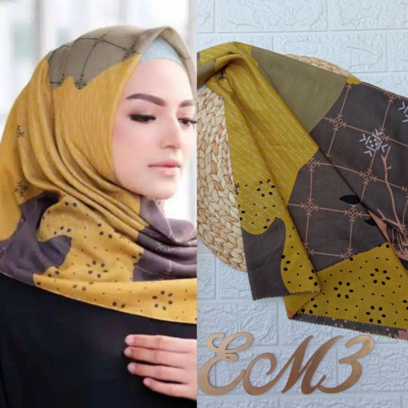 Jual Em3 Scarf ,Hijab/Kerudung Segi Empat LaserCut VOAL Motif DEENAY MY ...
