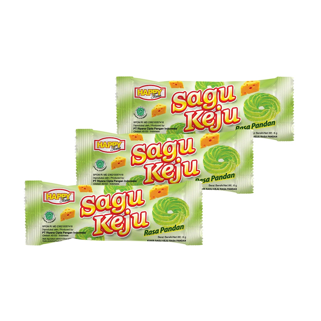 Jual Happy Time Sagu Keju Pandan Renceng (Isi 20 Pcs) | Shopee Indonesia