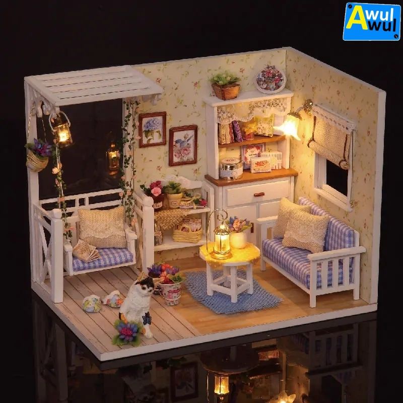 Jual Mainan Anak Cewek Rumah-Rumahan Boneka Miniatur Kamar Rakitan 1:24 ...