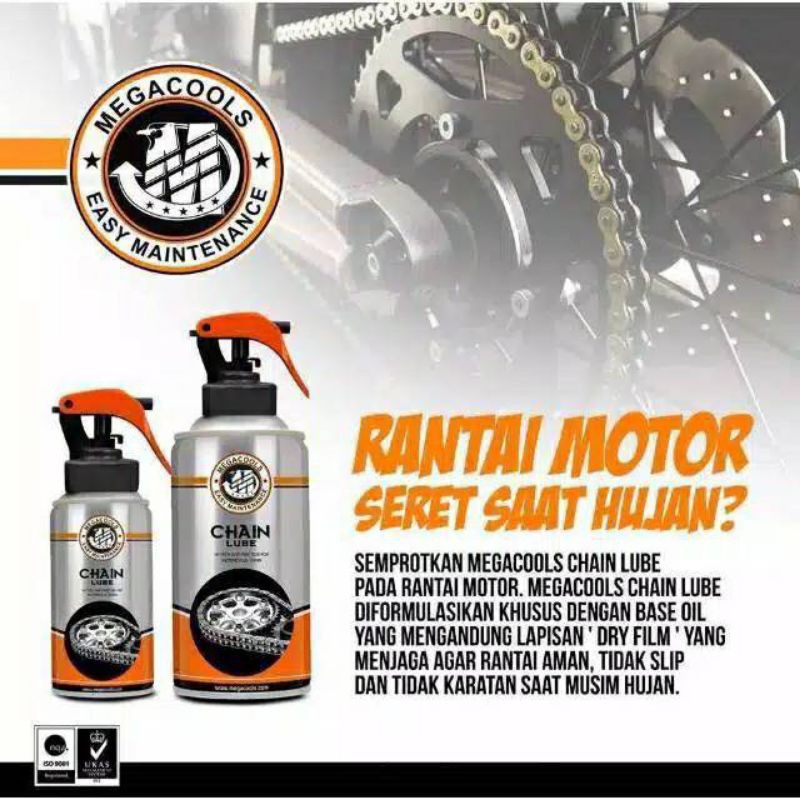 Jual Chainlube Megacool 300 ML Minyak Pelumas Rantai Original | Shopee ...