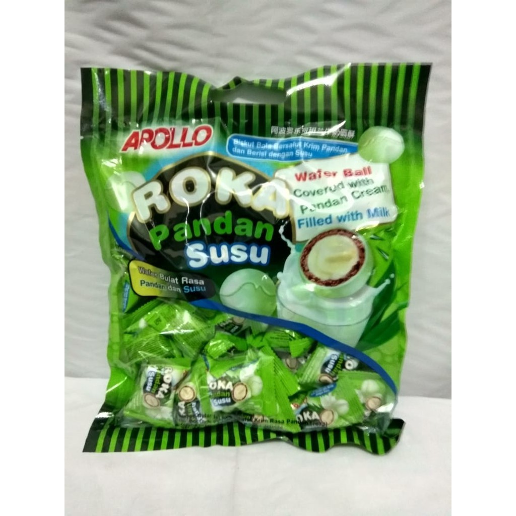 Jual Aneka Snack Apollo Roka Pandan Isi 50 Pcs/Wafer Coklat /Wafer ...