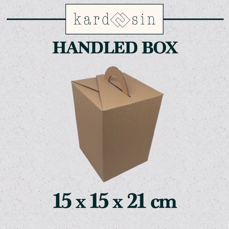 Jual HANDLED KARDUS PACKING PIZZA BOX MAILER COKLAT PACKAGING POLOS ...