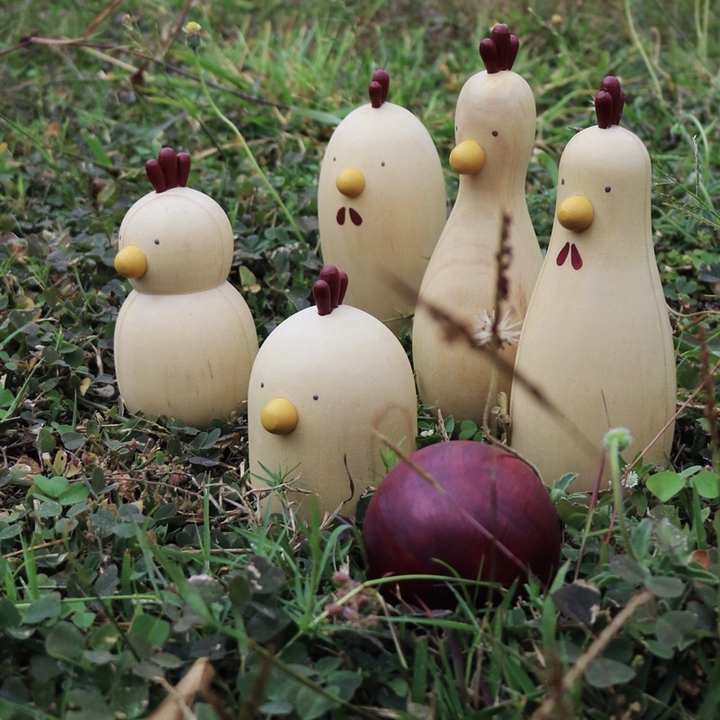 Jual PLAY AND REPLAY - Chicken Bowling - Wooden Bowling - Mainan ...
