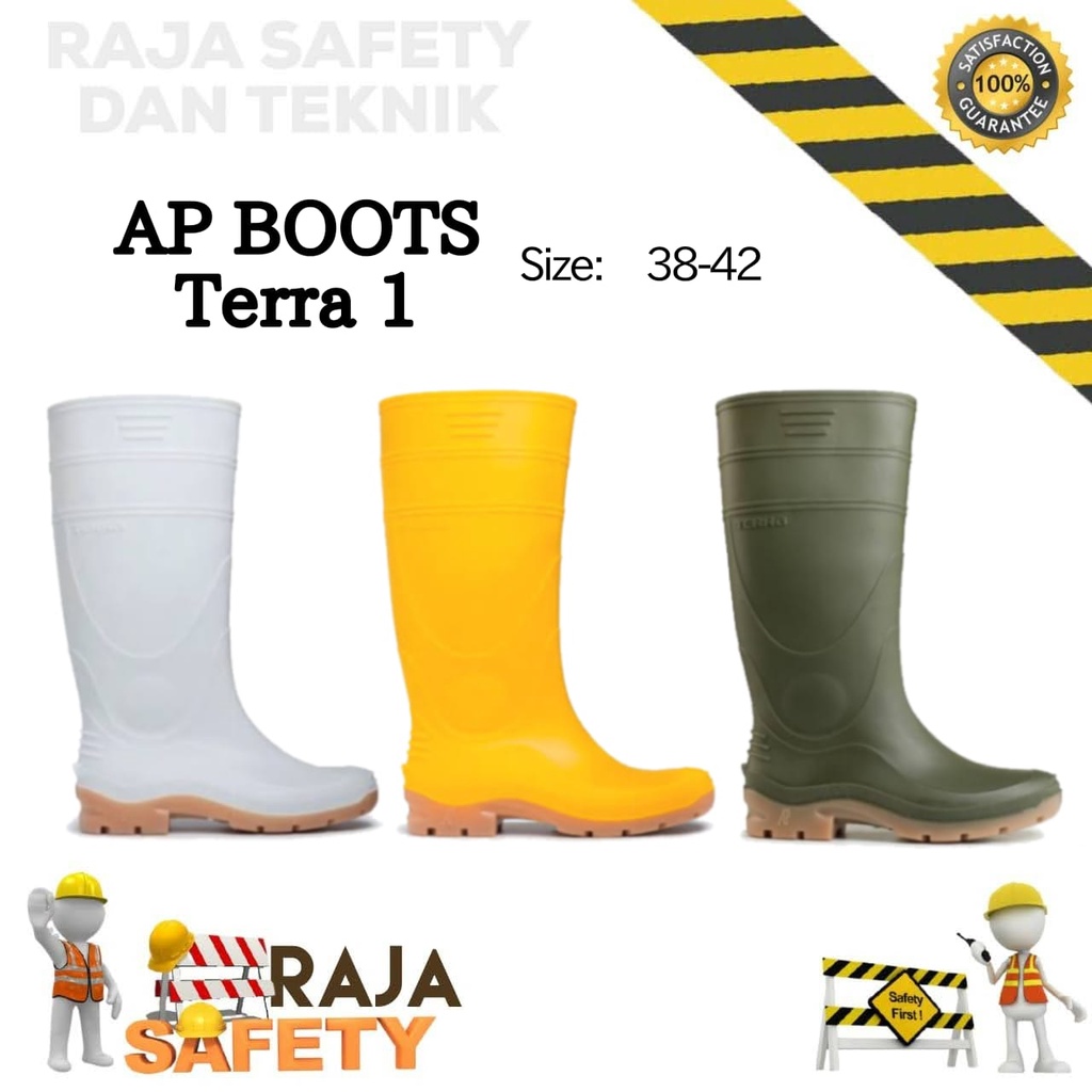 Jual Sepatu Boot Safety Karet AP Terra 1 Original Murah | Shopee Indonesia