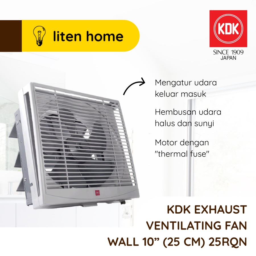 Jual KDK Exhaust Fan Tembok Dinding / Hexos 10" 25RQN5 25 RQN | Shopee ...