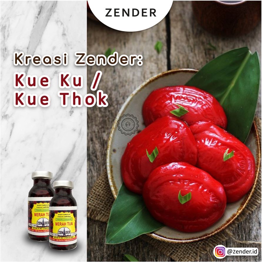 Jual Pewarna Makanan Zender Warna Merah Tua 15 ML | Shopee Indonesia